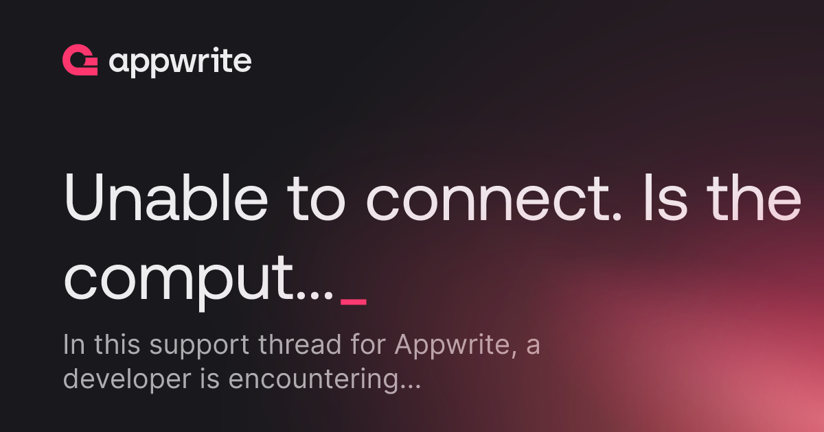 Unable To Connect Is The Computer Able To Access The Url Threads 2487